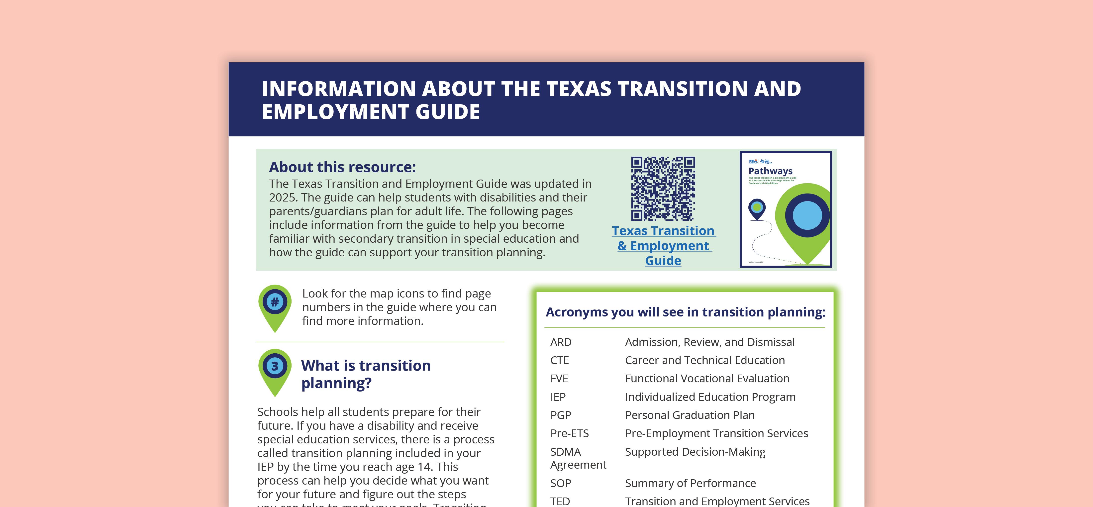 Information About the Texas Transition and Employment Guide | Texas ...